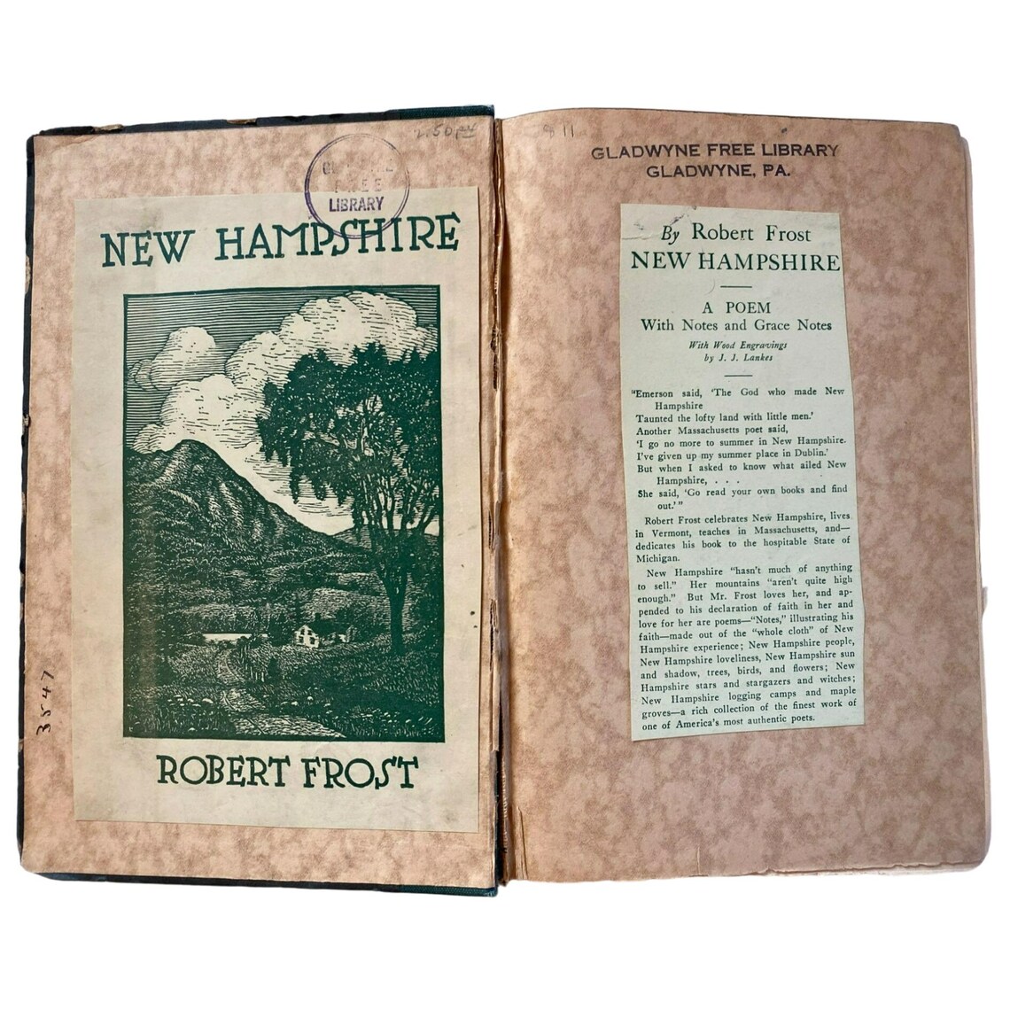 Robert Frost new Hampshire Poetry 1st Edition 3rd Printing 1924 Ex ...
