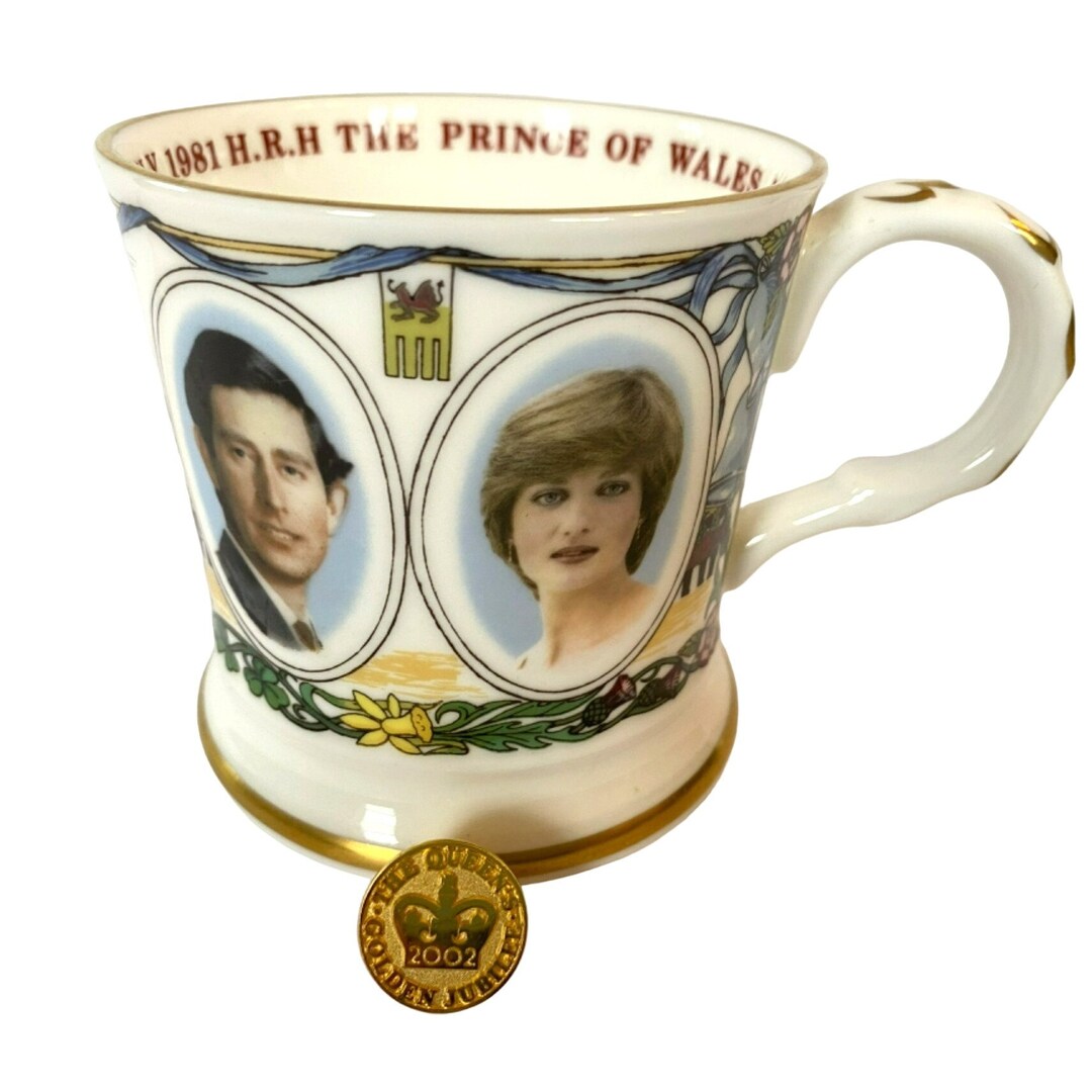 Vintage Coalport Princess Diana Wedding Commemorative Cup Mug Bone ...