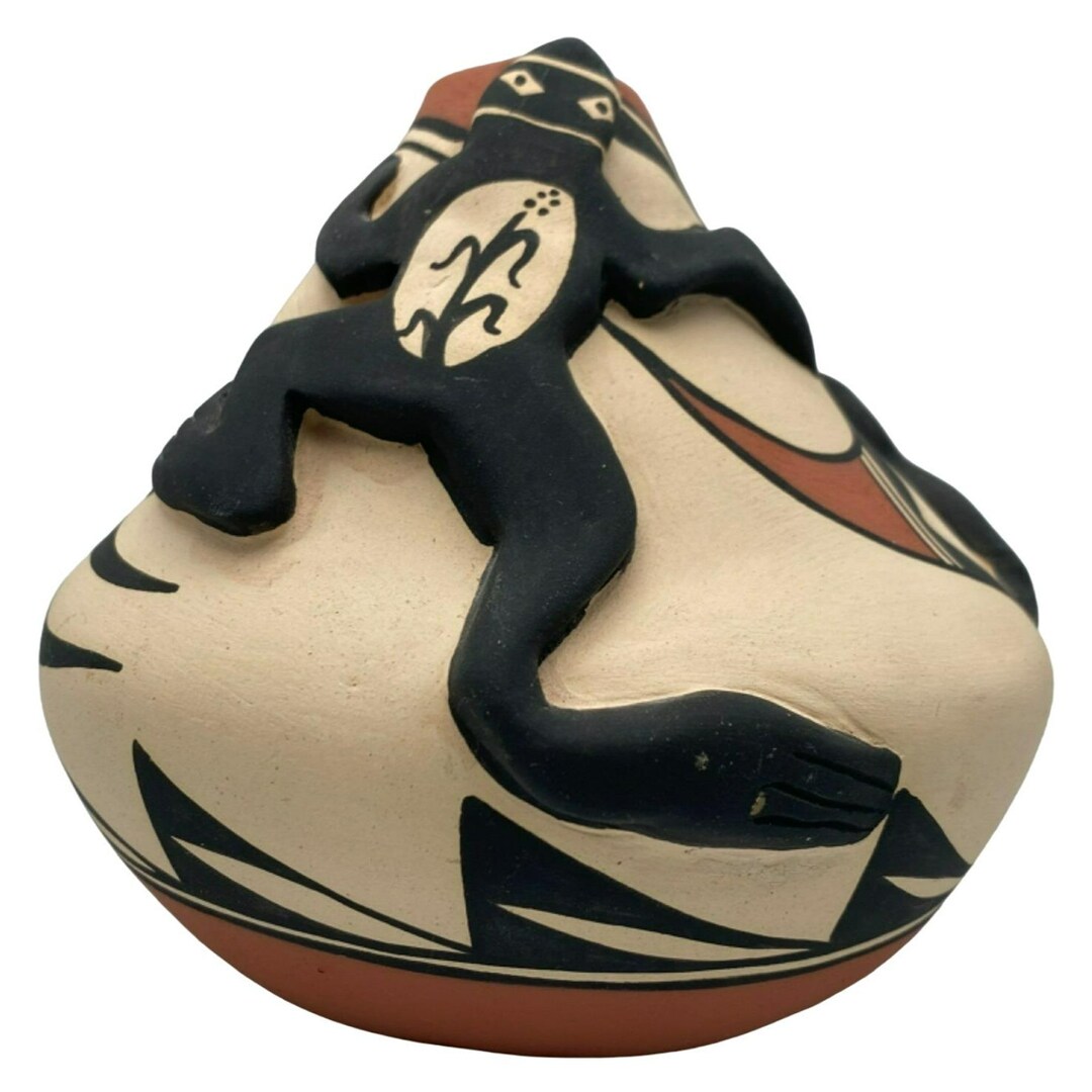 Acoma Pueblo Pottery Angelina Medina Lizard SIGNED Native American Pot ...