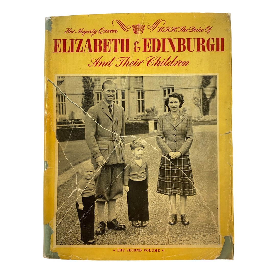 Vintage Royal Family Elizabeth & Edinburgh and Their Children Hardcover ...