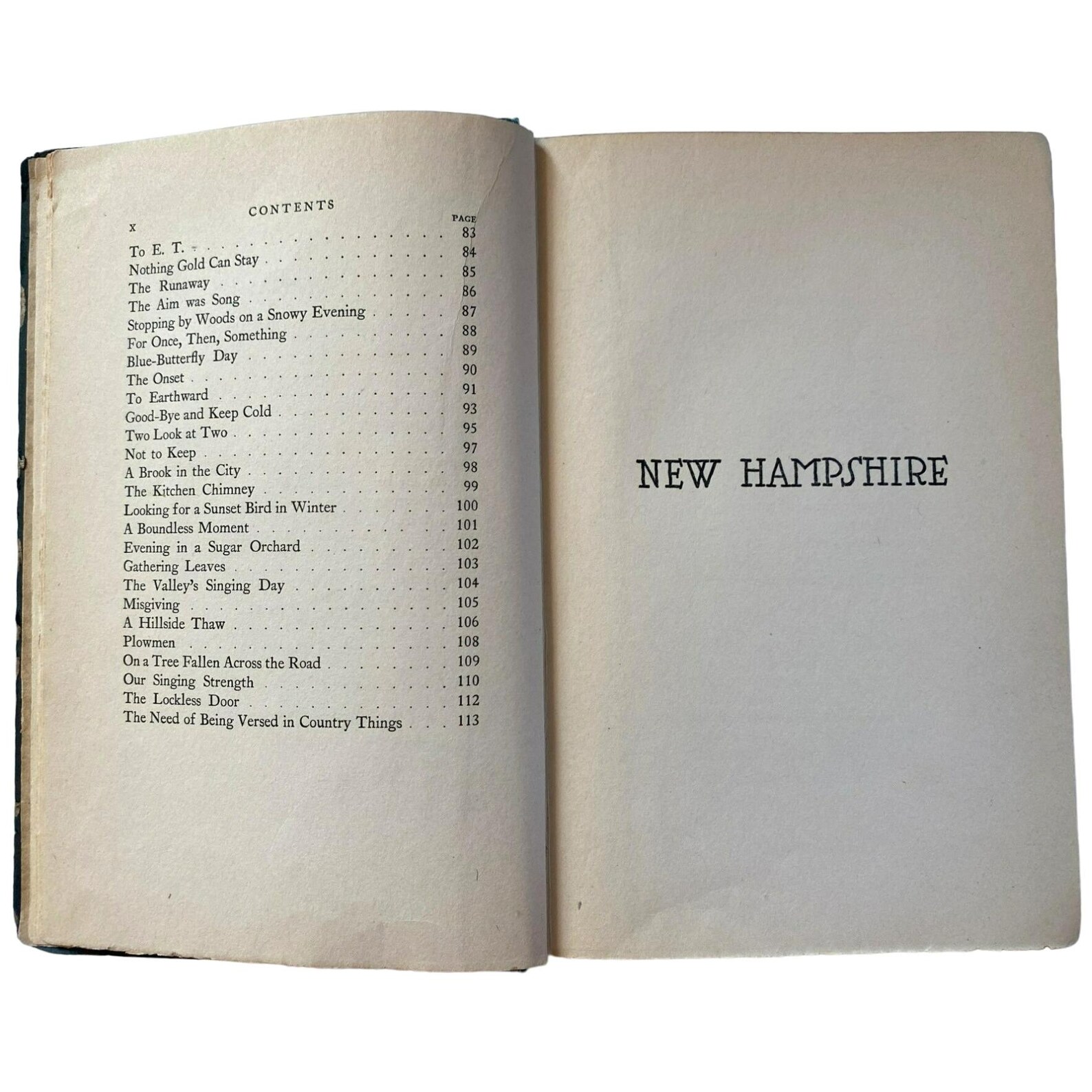 Robert Frost new Hampshire Poetry 1st Edition 3rd Printing 1924 Ex ...