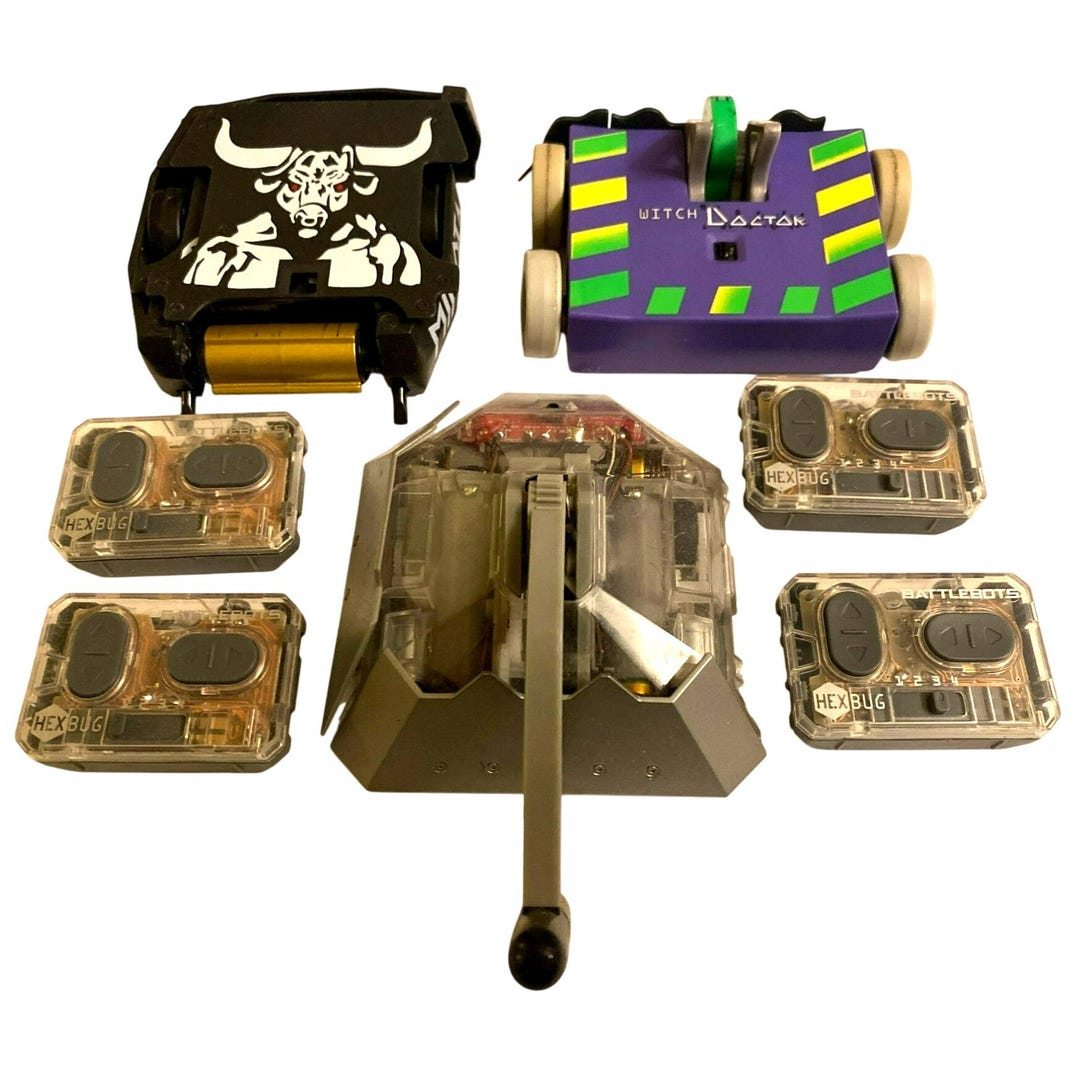 3 Hex Bug Battle Bots Minotaur Witch Doctor Beta 4 Remotes AS IS ...