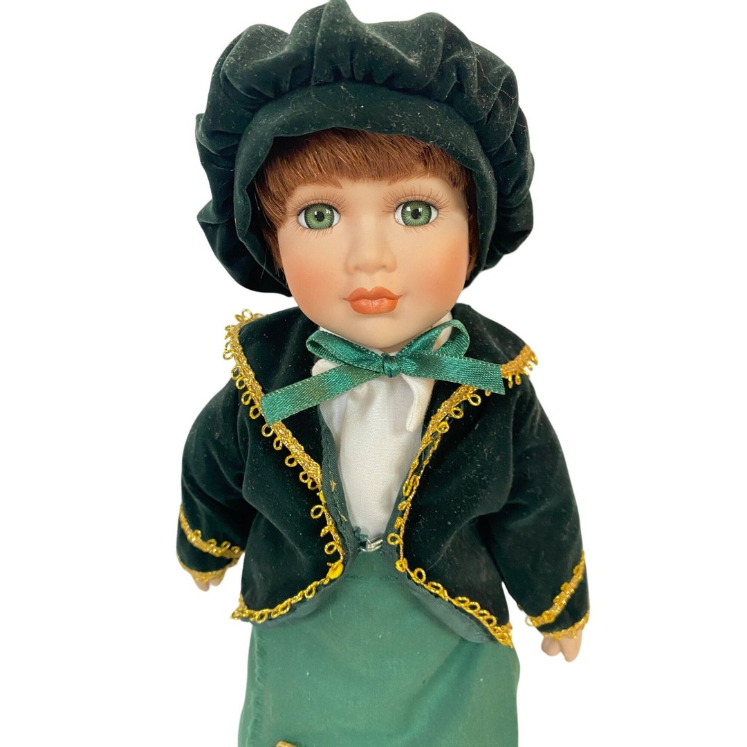 Vintage Alberon Porcelain Ireland Doll Irish Shamrock Marked 12 1/2" W ...