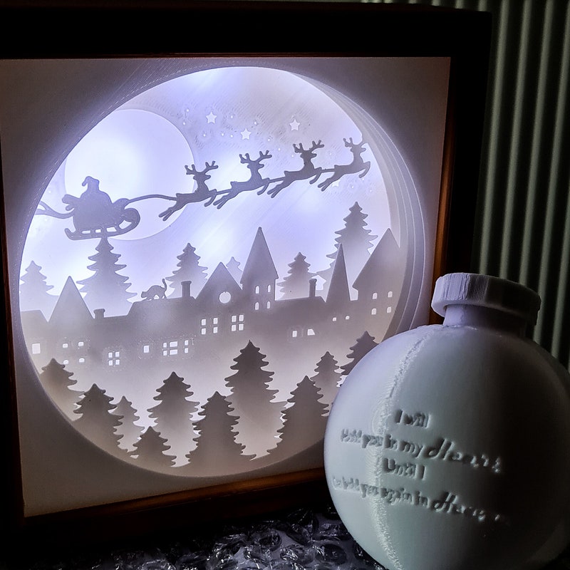 Santa Shadow Box - Etsy
