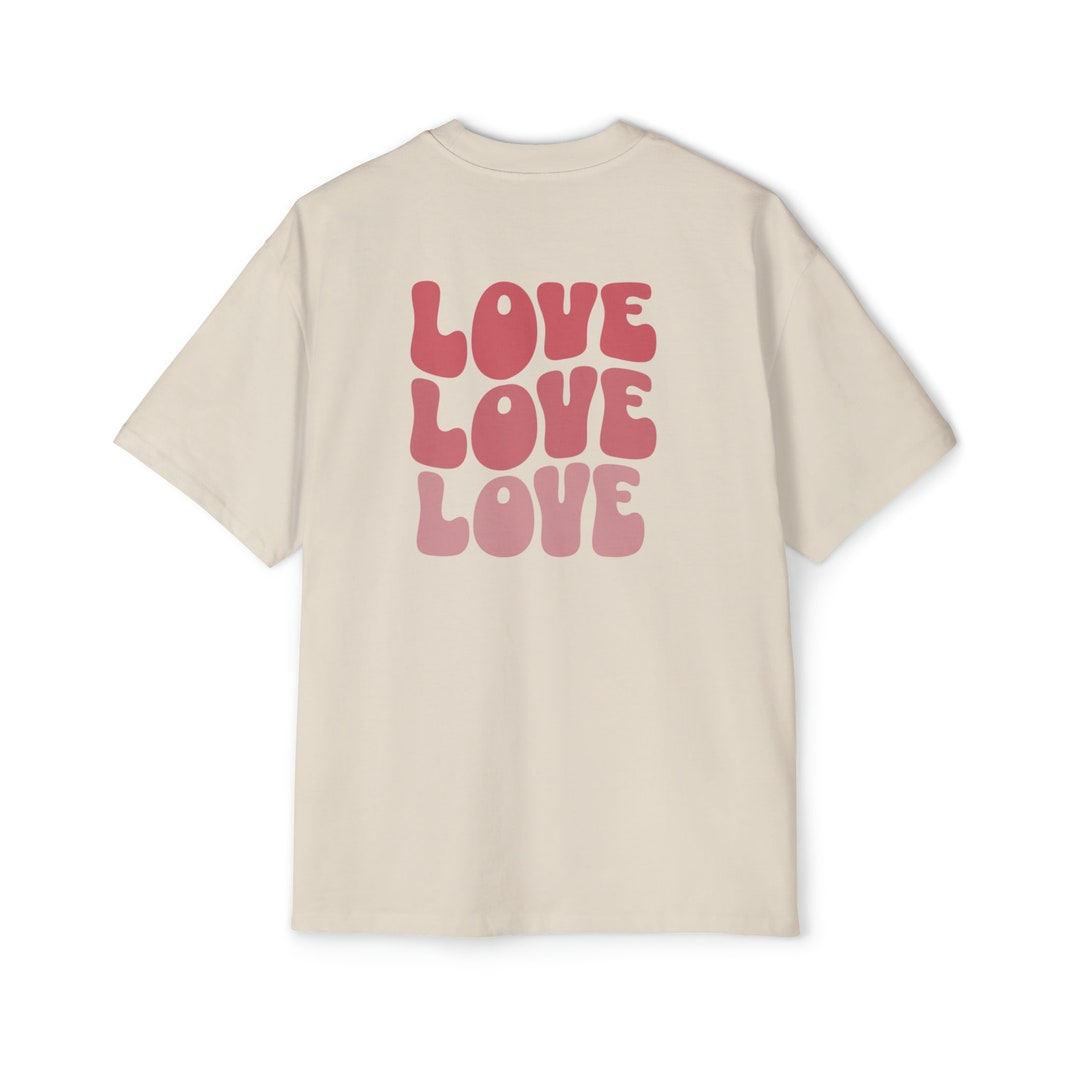 Retro Love Overside Tshirt Love Themed T-shirt Valentine Gift for Him ...