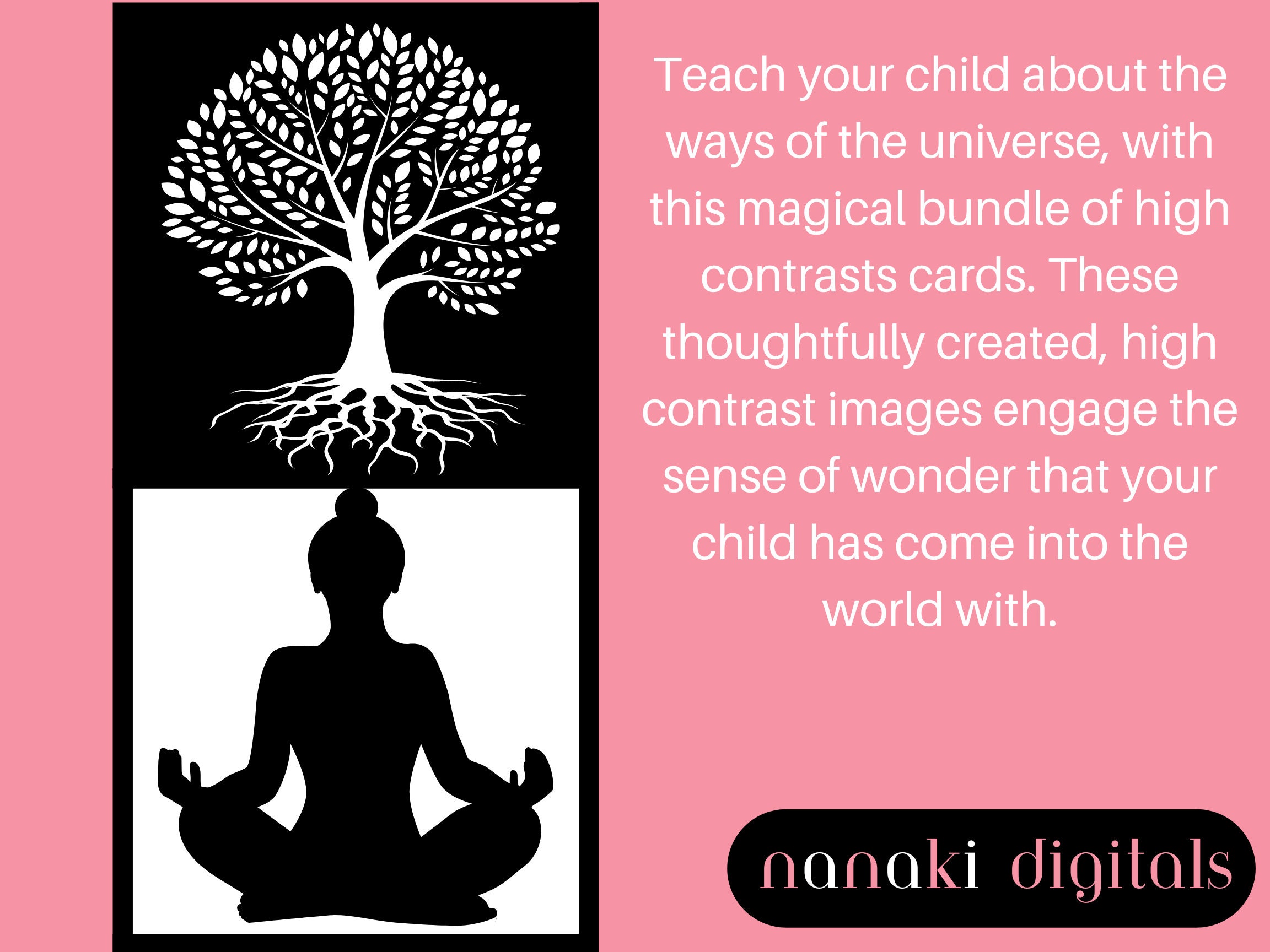 PRINTABLE Spiritual High Contrast Baby Cards. Black & White Sensory ...