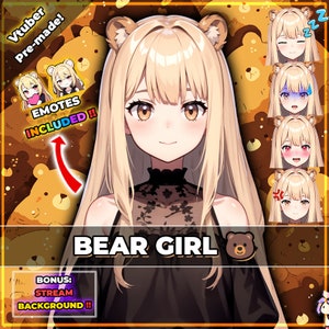 Ready to Use Vtuber, Brown Bear Girl / Premade & Presetup Model, Ready ...