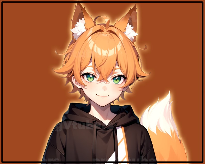Pngtuber, Fox Boy 2d Vtuber / Premade & Presetup Model With 5 ...