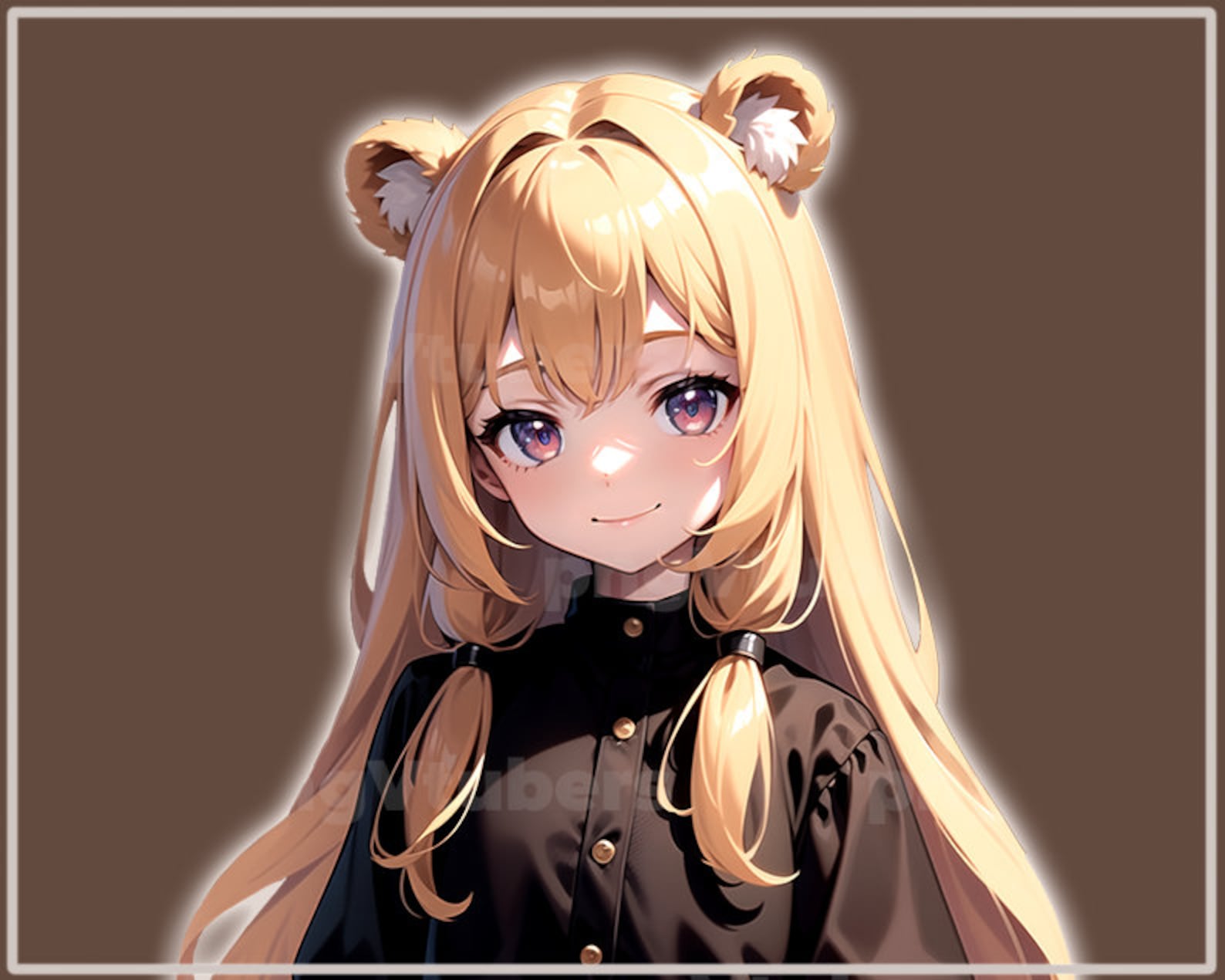 PngTuber Brown Bear Girl Teddy 2d Vtuber / Modelo - Etsy España