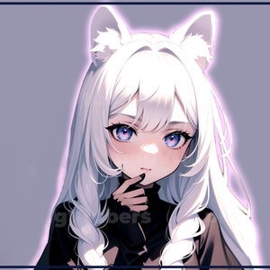 Pngtuber, White Fox Girl 2d Vtuber / Premade & Presetup Model With 5 ...