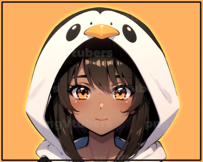 PngTuber Penguin Girl 2d Vtuber / Modelo prefabricado y - Etsy España