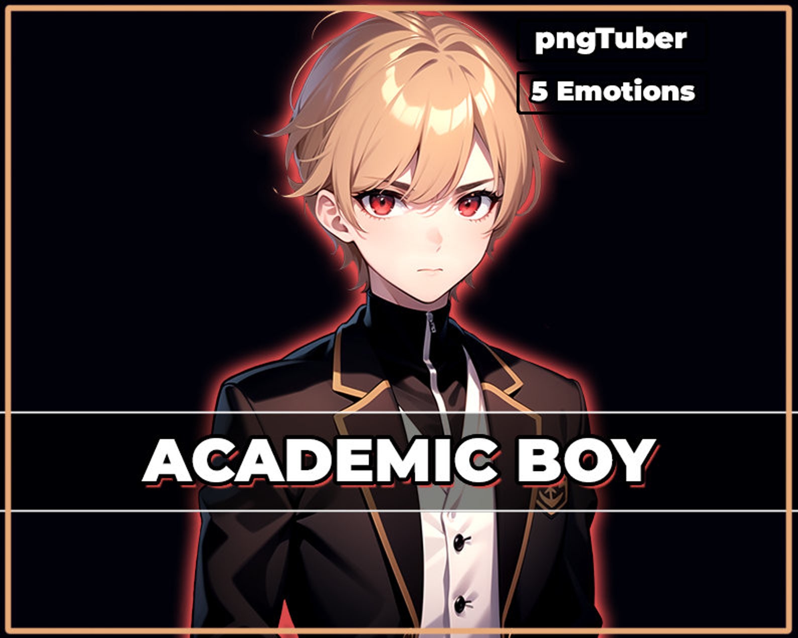 Pngtuber, Academic Boy 2d Vtuber / Premade & Presetup Model With 5 ...