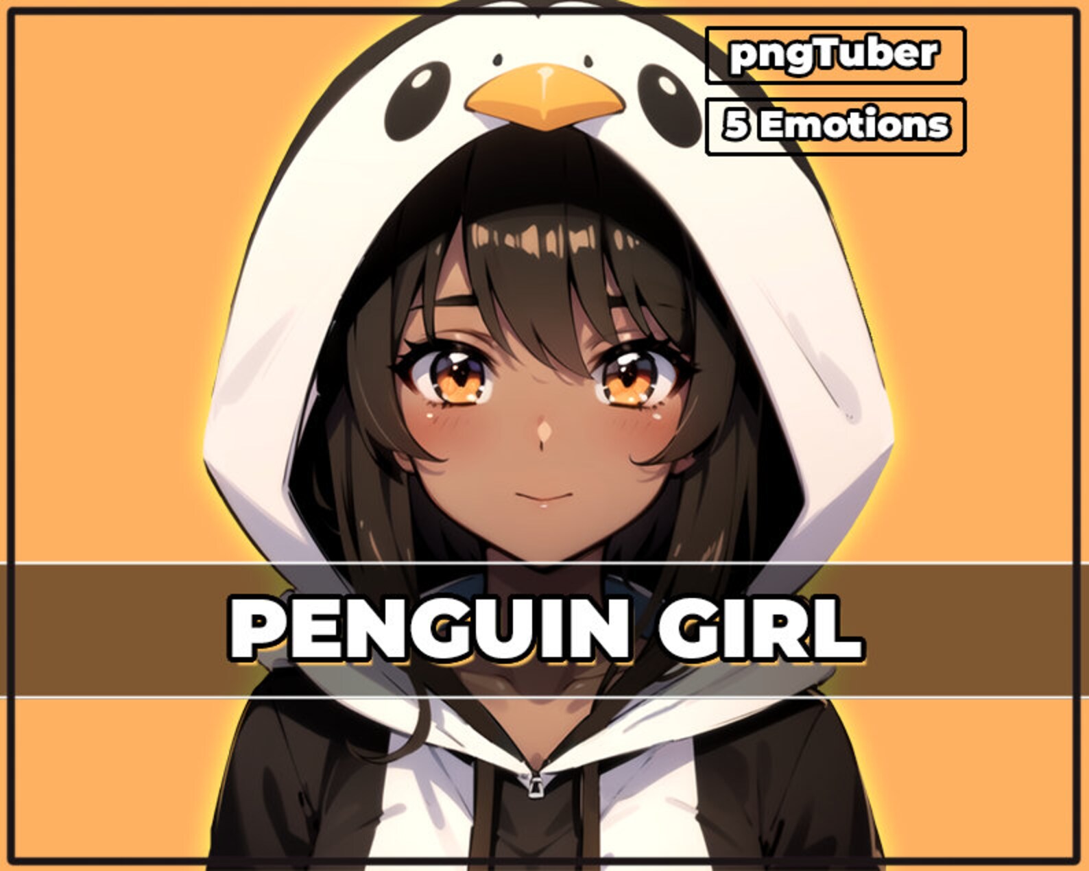 Pngtuber, Penguin Girl 2d Vtuber / Premade & Presetup Model With 5 ...