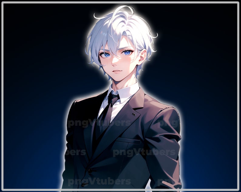 Pngtuber, Suit Millionaire Man 2d Vtuber / Premade & Presetup Model ...