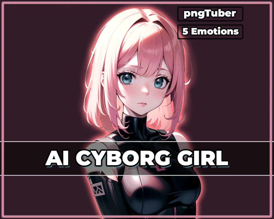 Pngtuber AI Cyborg Girl 2d Vtuber / Premade & Presetup Model - Etsy