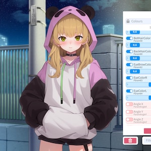 Customizable Panda Girl Vtuber Model: Full Body Rig, Twitch Emotes - Etsy