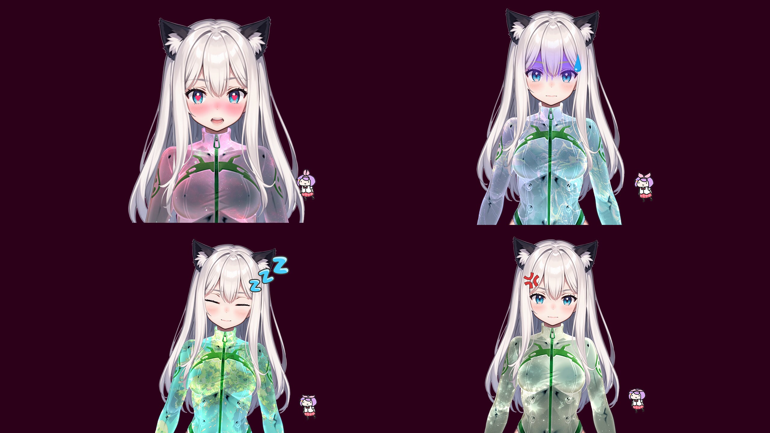 Star Cyber Girl Vtuber Model: Premade & Customizable, Twitch Emotes - Etsy