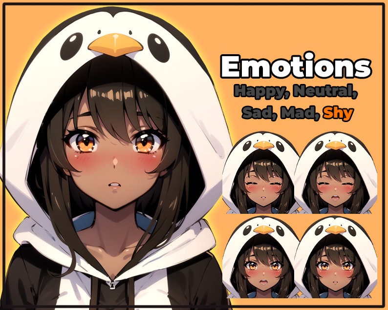 PngTuber Penguin Girl 2d Vtuber / Modelo prefabricado y - Etsy España