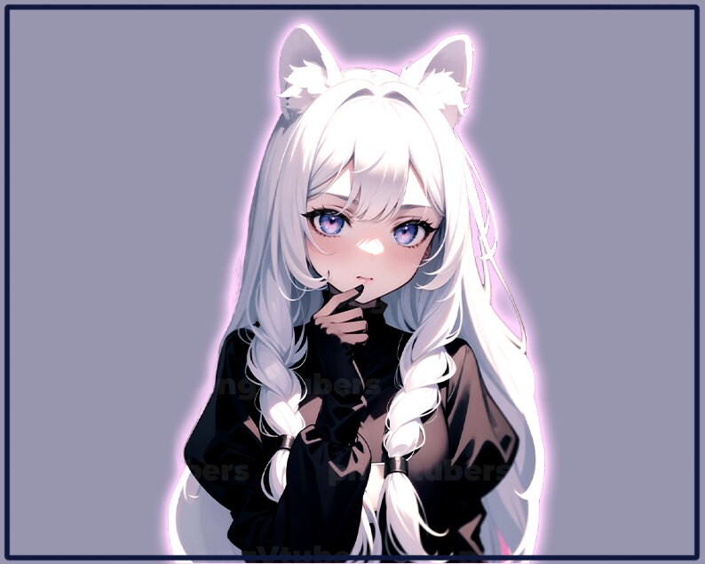PngTuber White Fox Girl 2d Vtuber / Modelo prefabricado y - Etsy México