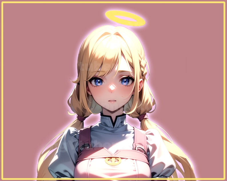 Pngtuber, Pink Angel Girl 2d Vtuber / Premade & Presetup Model With 5 ...