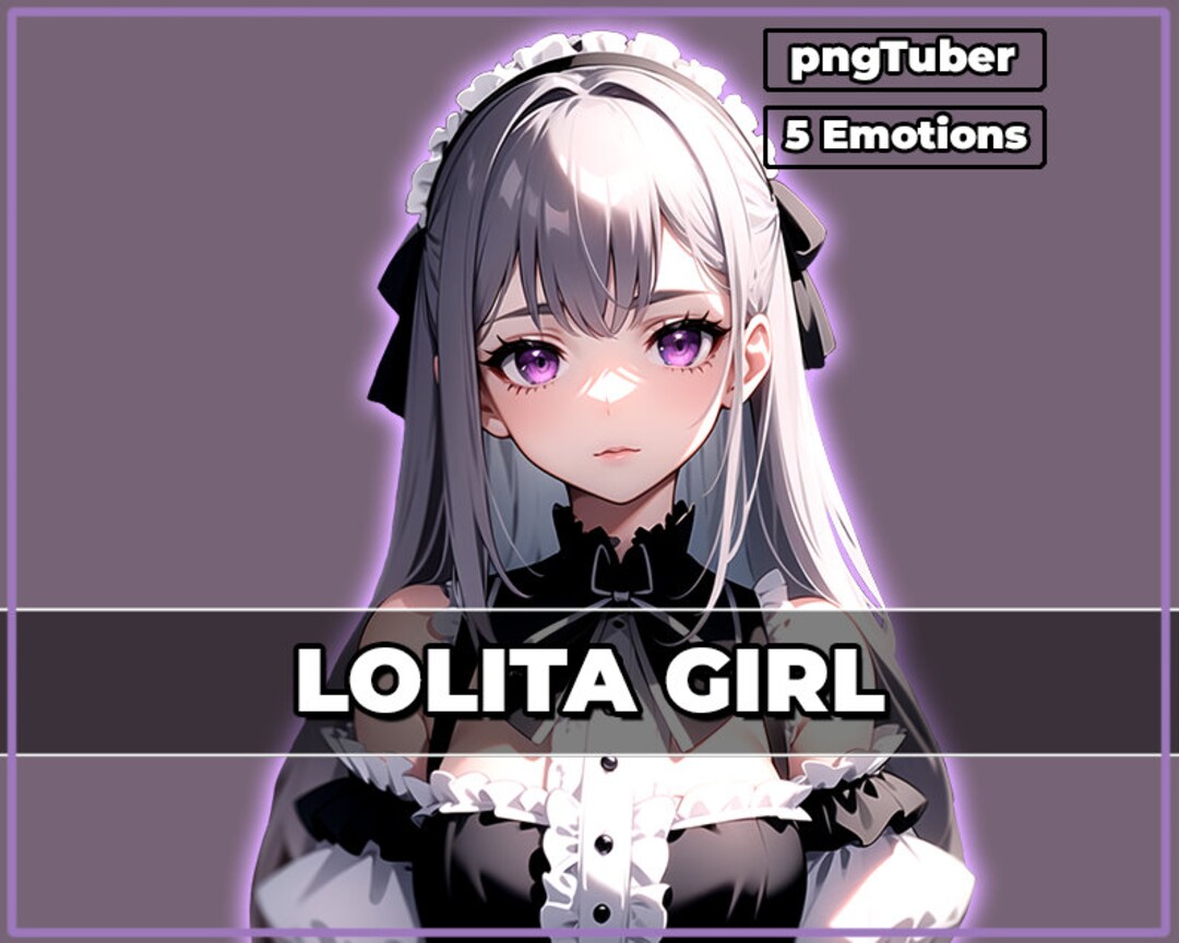 Pngtuber, Lolita/maid Girl 2d Vtuber / Premade & Presetup Model With 5 ...