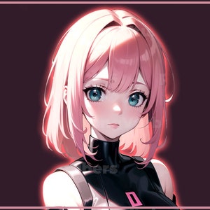 Pngtuber, AI Cyborg Girl 2d Vtuber / Premade & Presetup Model With 5 ...