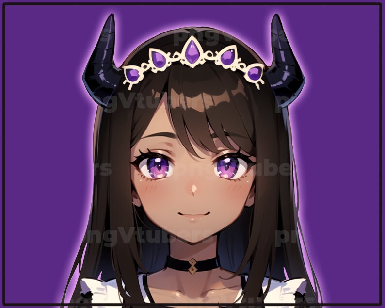 Dark Demon Girl Pngtuber Model, 5 Expressions (veadotube) - Etsy