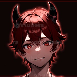 Pngtuber, Demon Boy 2d Vtuber / Premade & Presetup Model With 5 ...