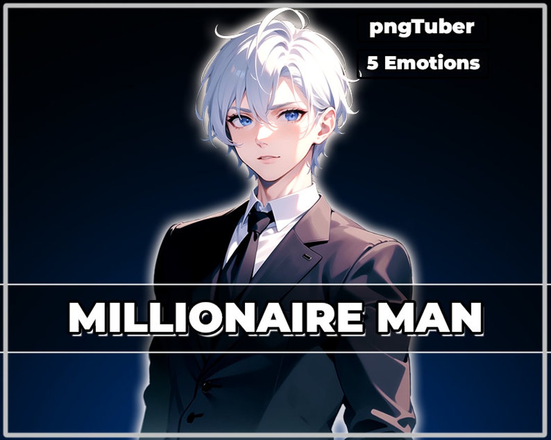 Pngtuber, Suit Millionaire Man 2d Vtuber / Premade & Presetup Model ...