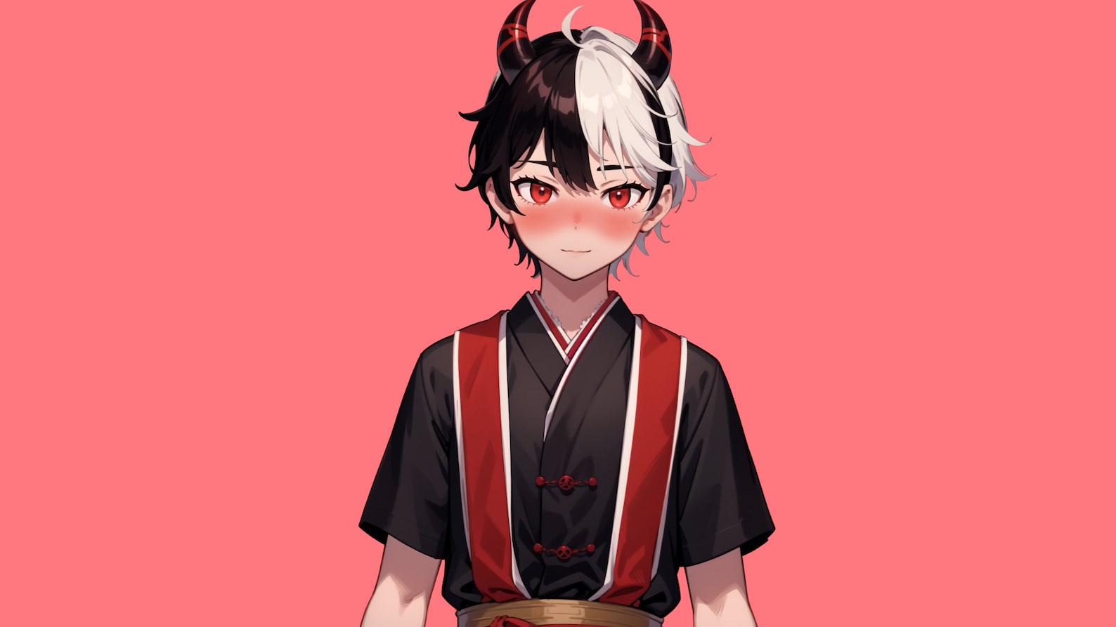 Red Oni Boy Vtuber Model: Premade + Pngtuber Pack - Etsy
