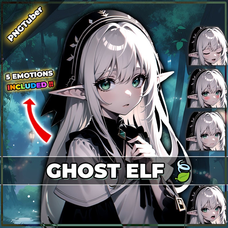 PngTuber, Ghost Elf Girl 2d Vtuber / Modelo prefabricado y ...