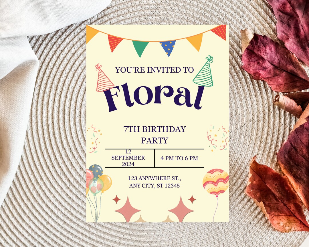 Cream Festive Birthday Invitations, Birthday Ceremony Invitation ...