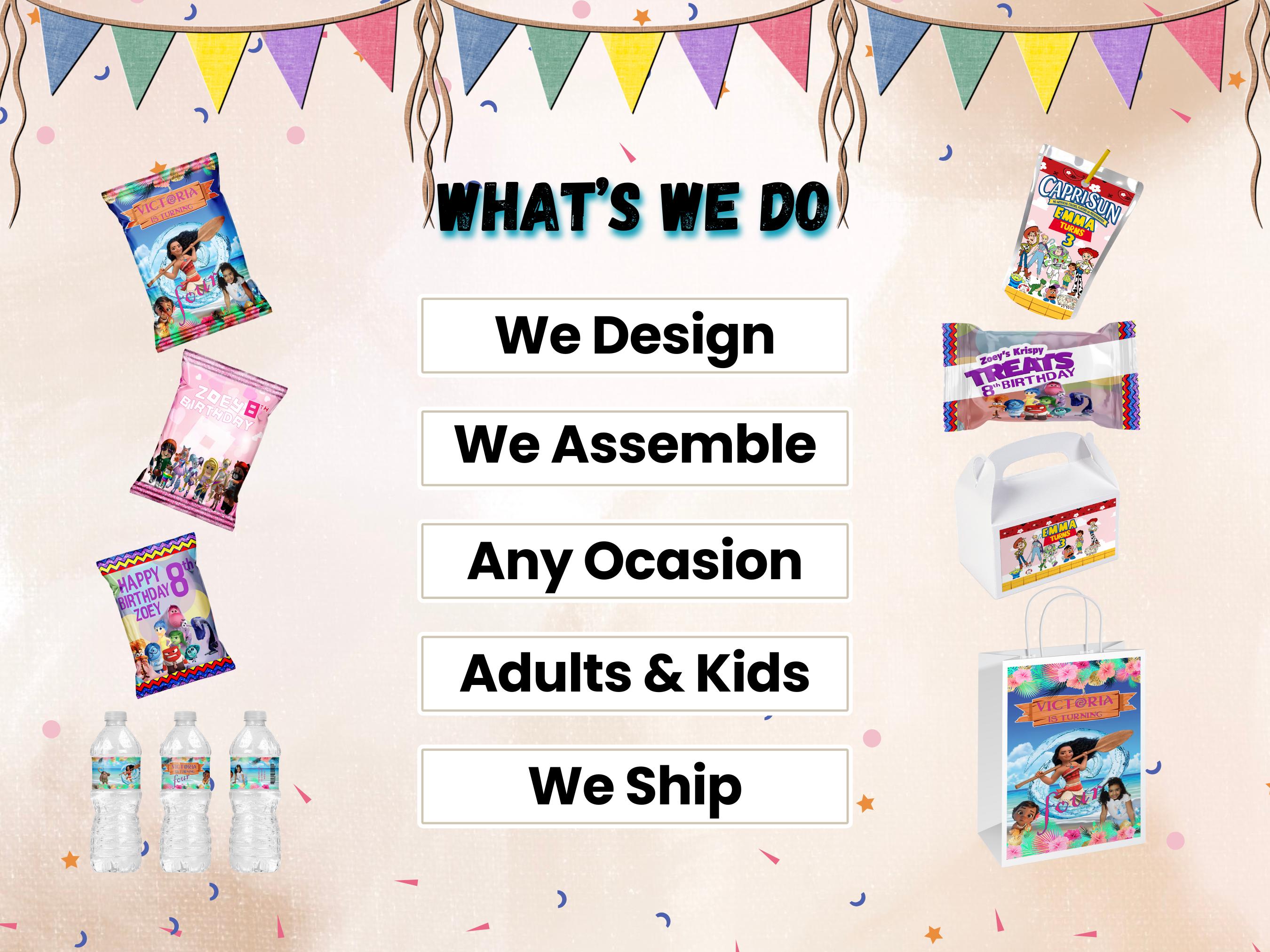 Party Bundle, Party Favor Package, Custom Party Favors, Assembled Party ...