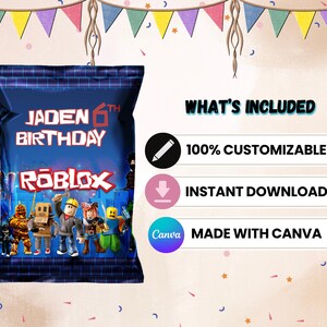 Roblox Chip Bag, Roblox Chip Bags Printable, Roblox Custom Chip Bags ...