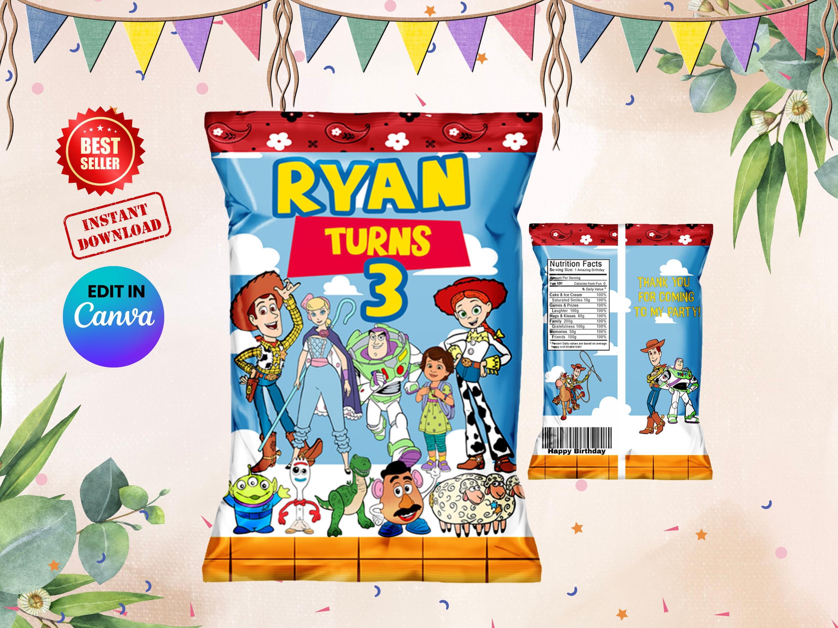 Toy Story Chip Bags, Toy Story Birthday, Toy Story Party Favor, Toy ...