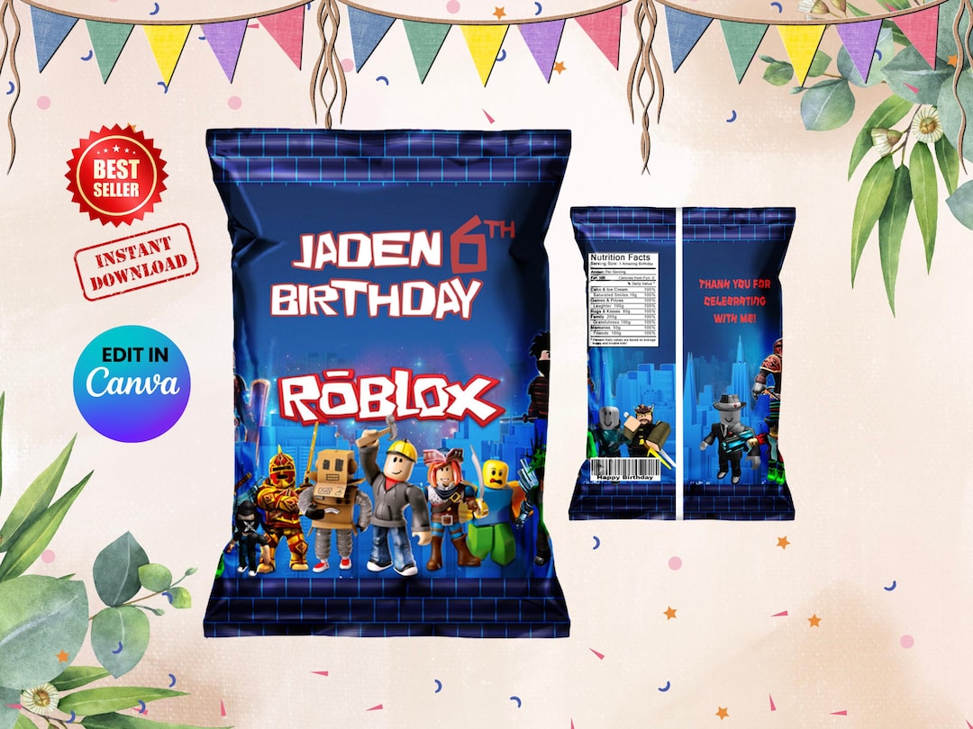 Roblox Chip Bag, Roblox Chip Bags Printable, Roblox Custom Chip Bags ...