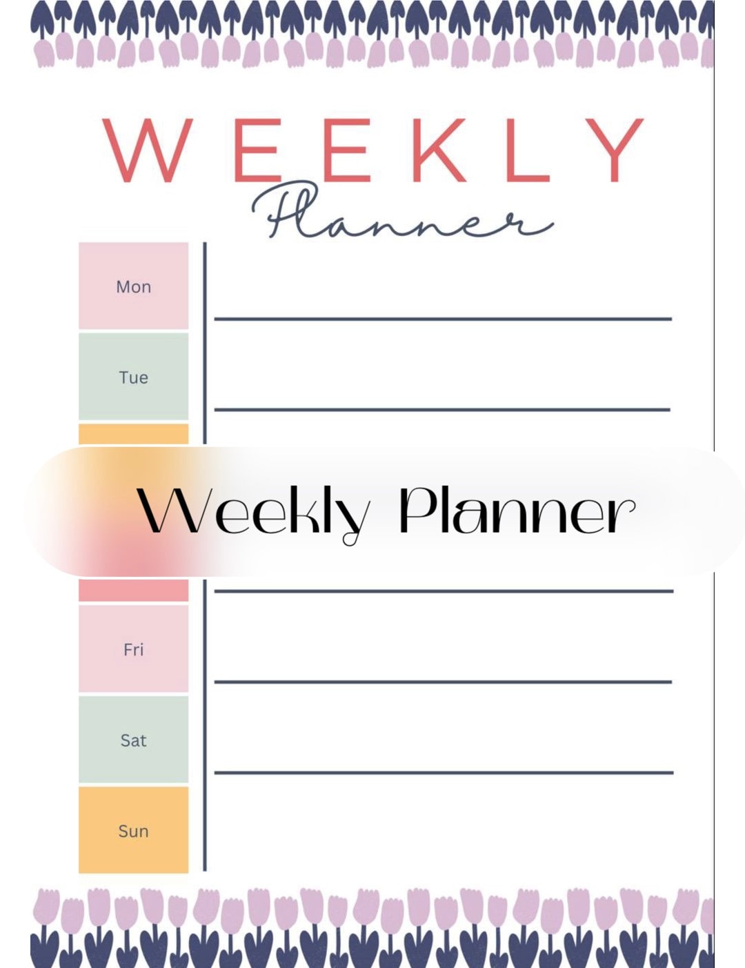 Printable Weekly Planner - Etsy