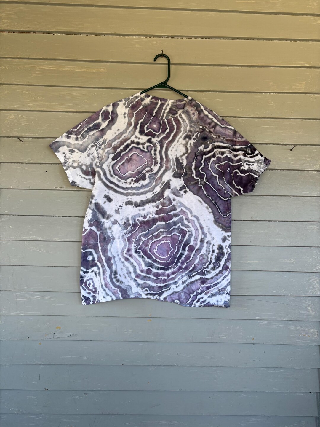 Black Ice Geode Tie Dye, Ice Dye, Size X-large, Handmade, Hippie ...