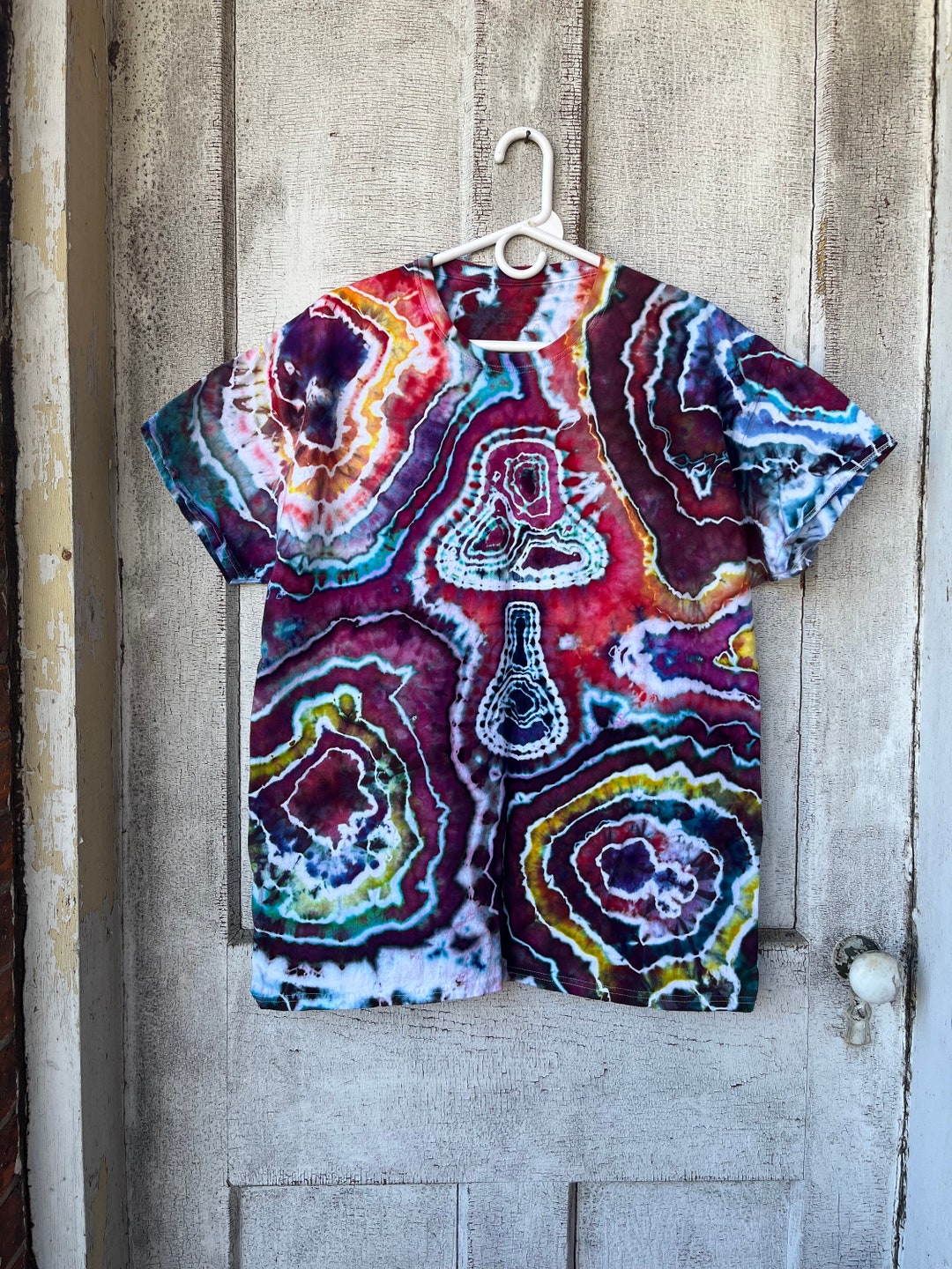 Mushroom Geode Tie Dye, Tie Dye, Ice Dye, Handmade, Size X-large, Hippie Clothes - Etsy