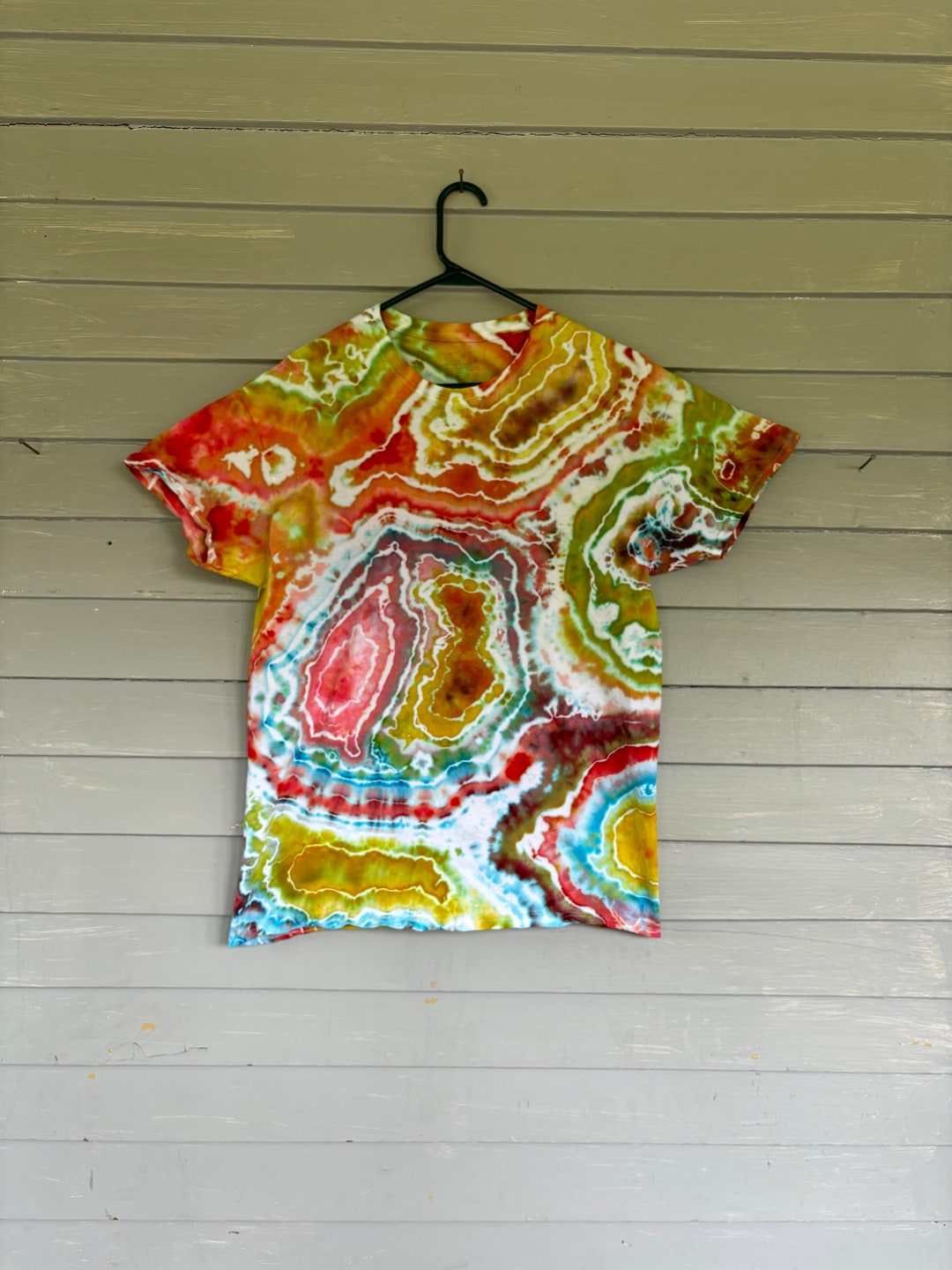 Geode Tie Dye, Ice Dye, Handmade, Size Large, Dharma Dyes, - Etsy