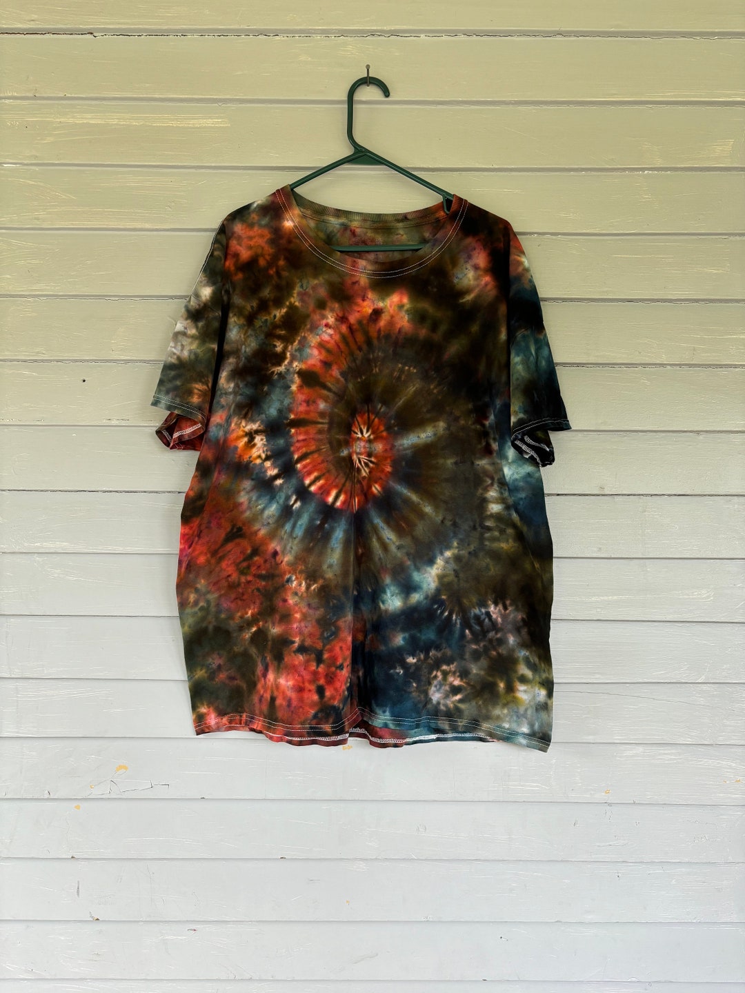 Spiral Scrunch Tie Dye, Tie Dye, Ice Dye, Size 2xl, Handmade, Dharma ...