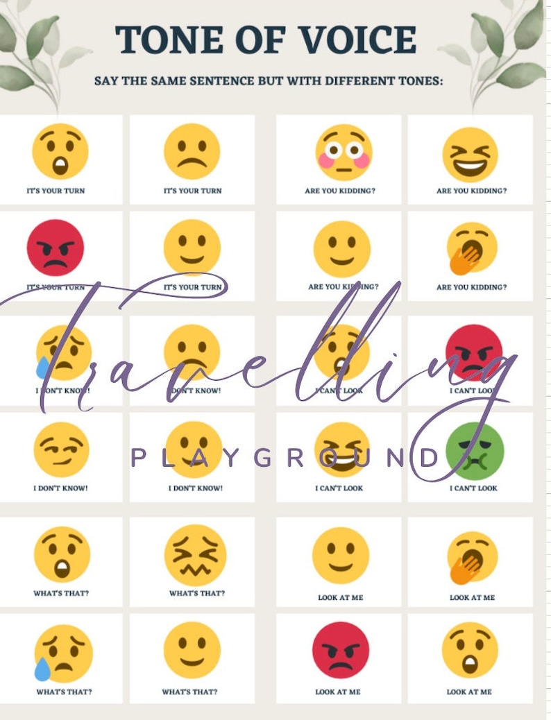 Tone of Voice Worksheet - Etsy