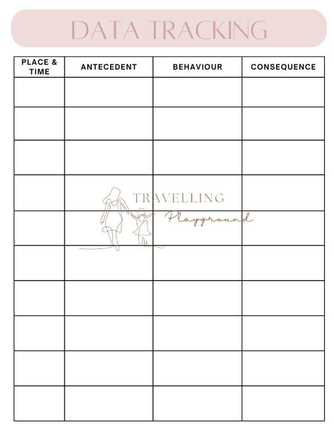 Data Tracking Sheets for Behavior Modification - Etsy