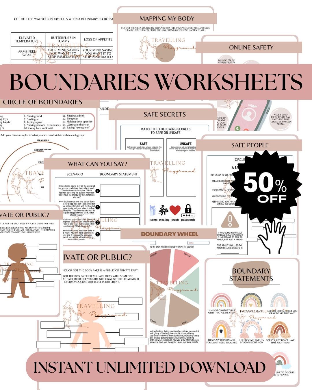 Physical Boundaries Worksheets - Etsy