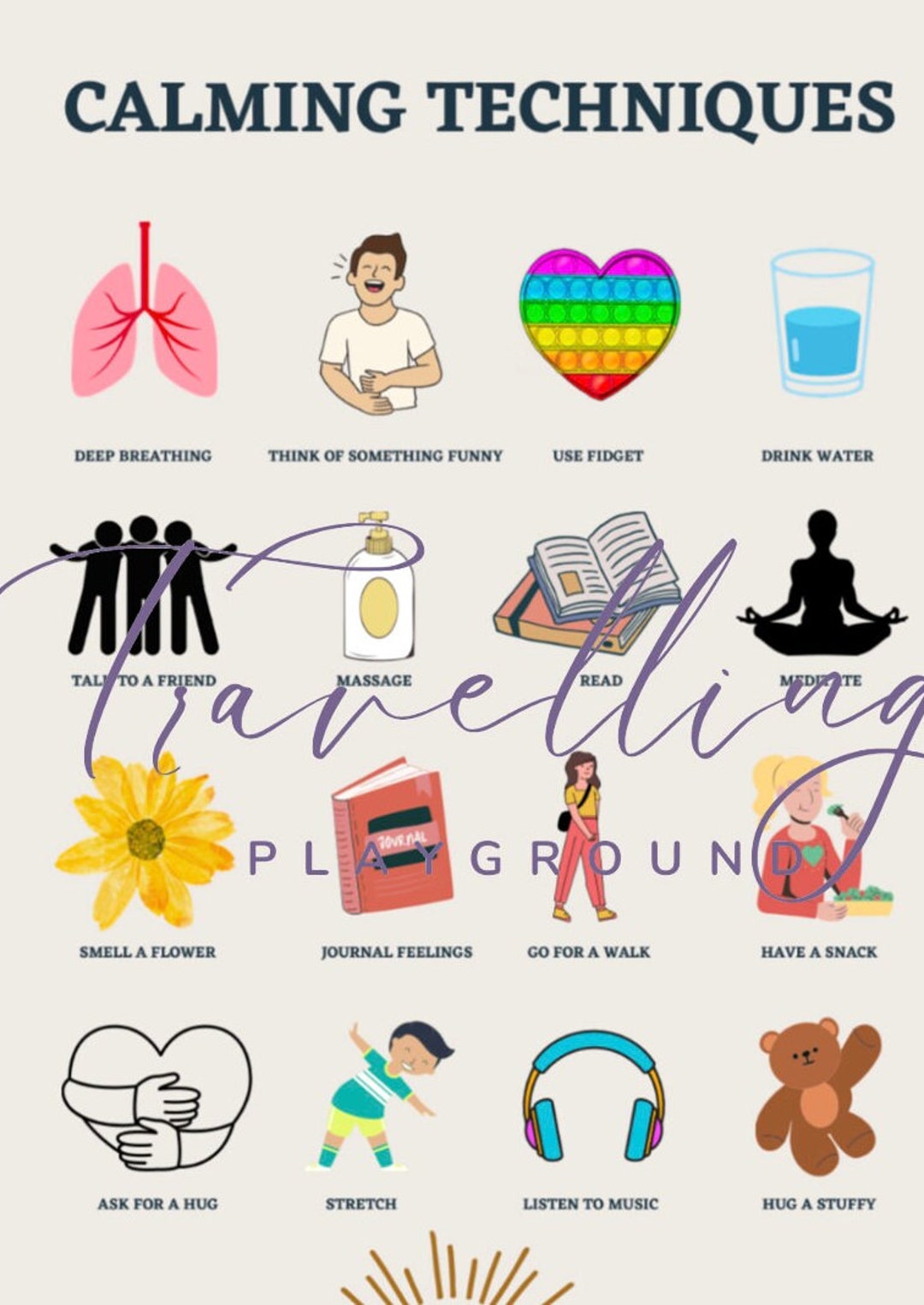 Calming Techniques Poster Pdf-printable Download - Etsy Canada