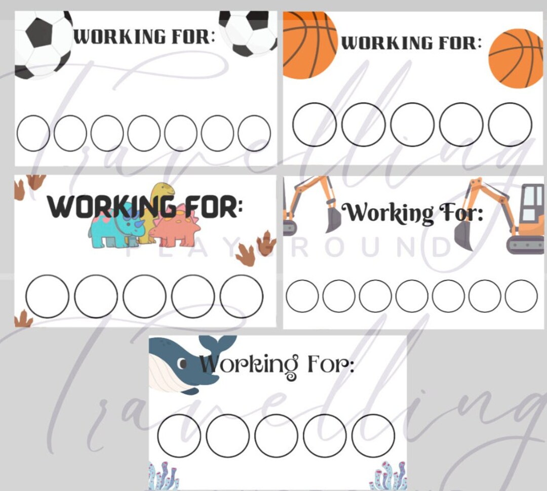 5 Masculine "working For" PDF Printable Cards - Etsy