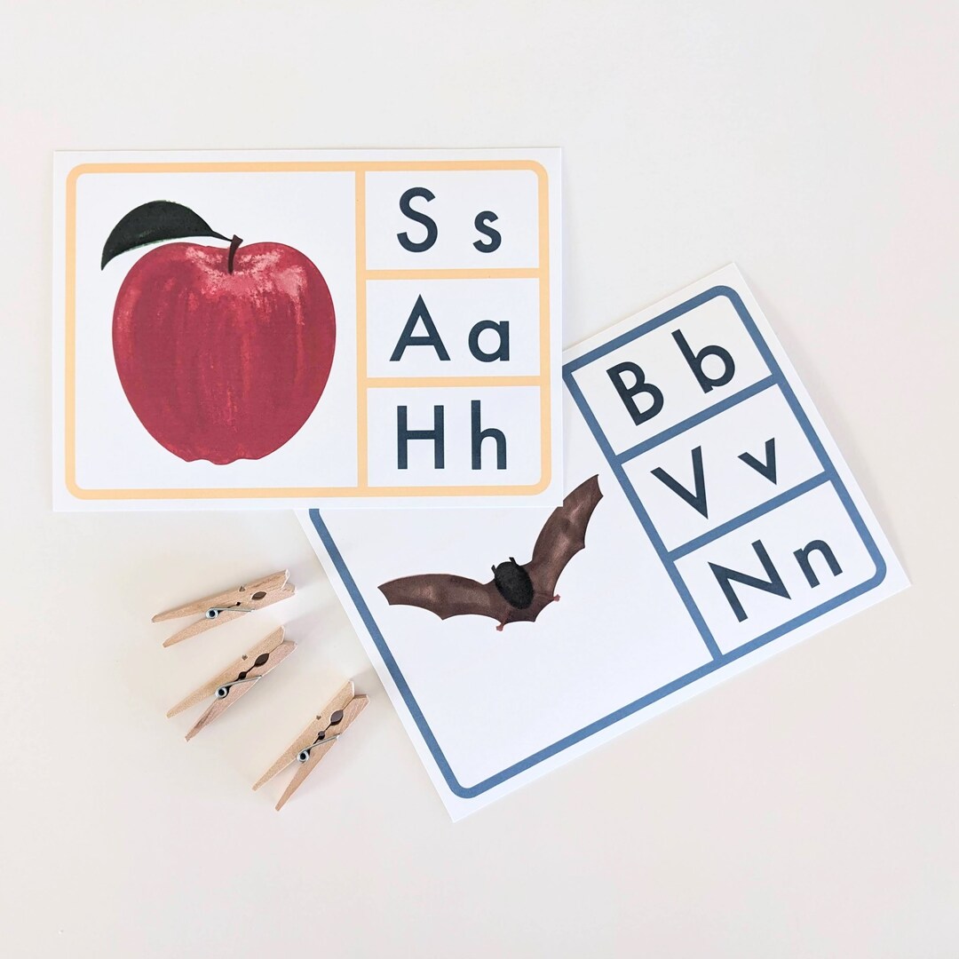 Letter Sound Phonics Peg Cards Preschool and Pre-k Learning - Etsy