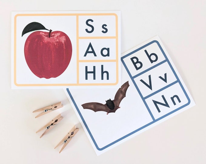 Letter Sound Phonics Peg Cards Preschool and Pre-k Learning Resource - Etsy