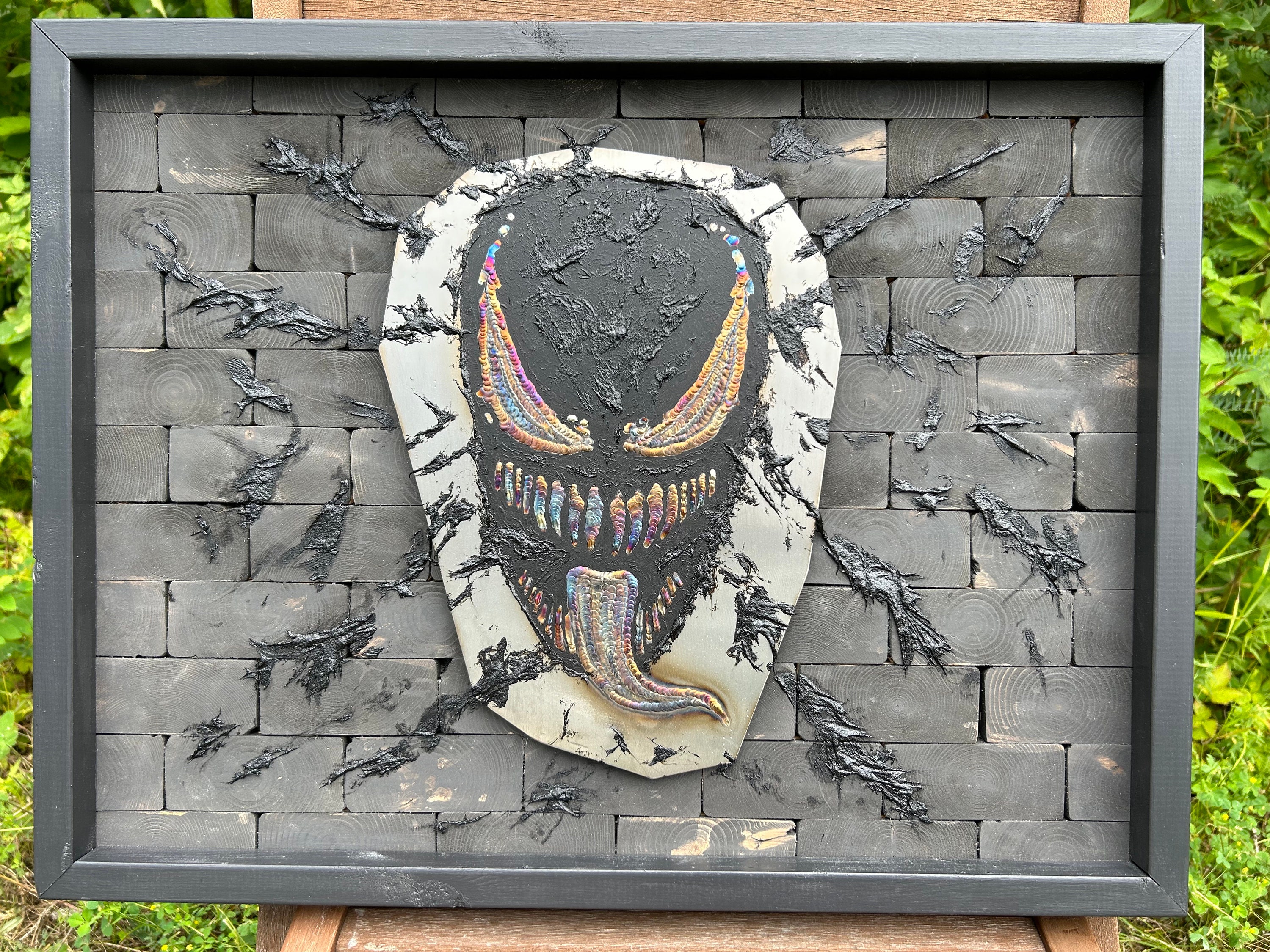 Stainless Steel Tig Welded Venom on a Brickwork Backer Hanging - Etsy