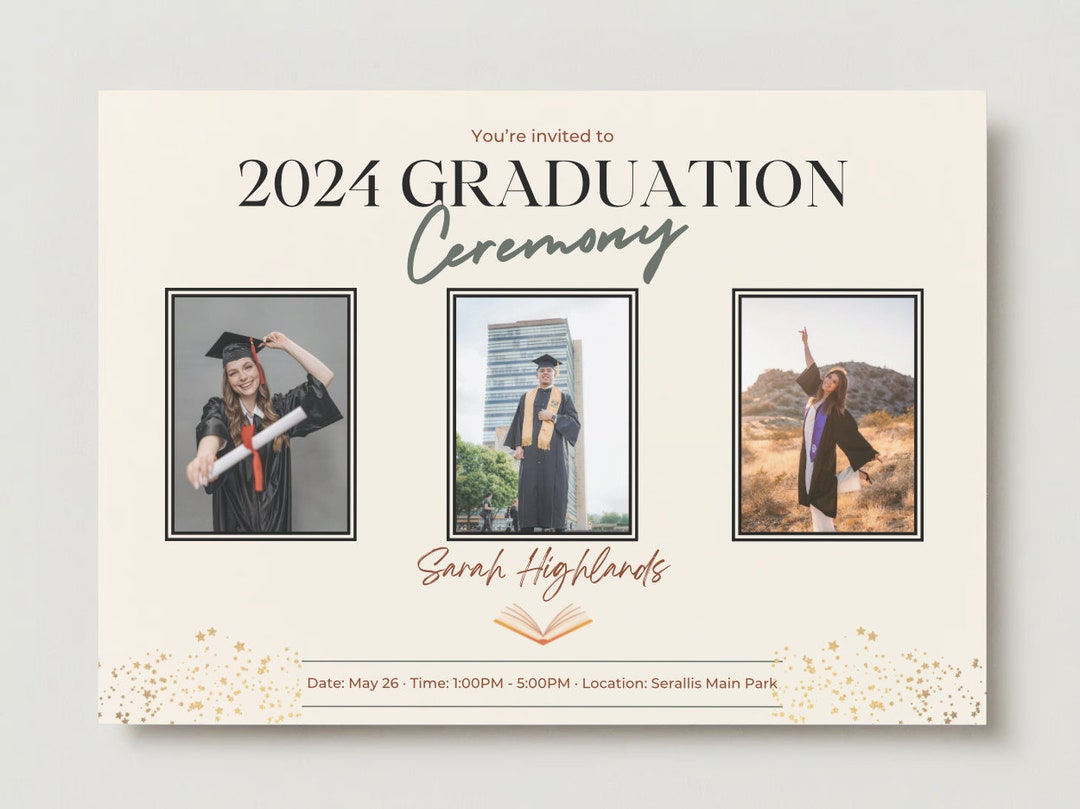Graduation Ceremony Invite - Instant Download - Etsy
